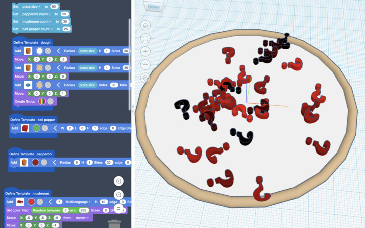 Pizza Pie/Pi Challenge - Tinkercad