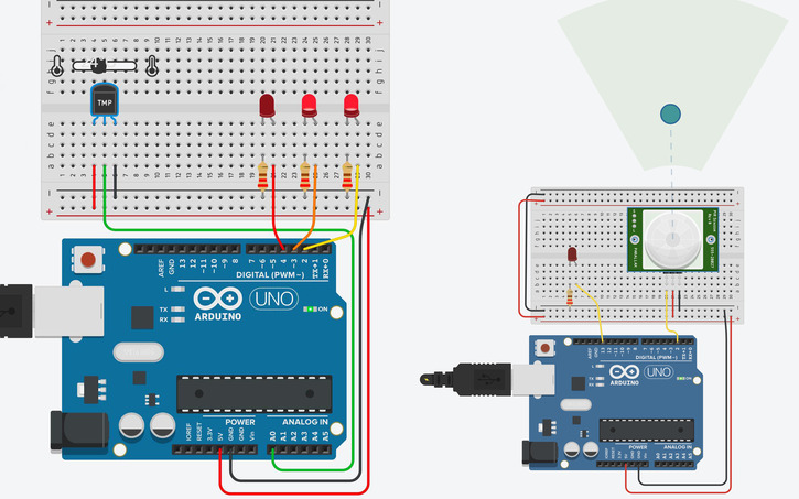 Sensors Challenge - Tinkercad