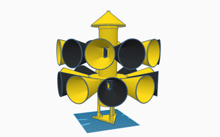 3D design Federal Signal 2T22 Siren (3D PRINTABLE PROTOTYPE) - Tinkercad