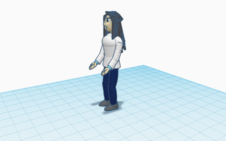 3D design human (girl) - Tinkercad