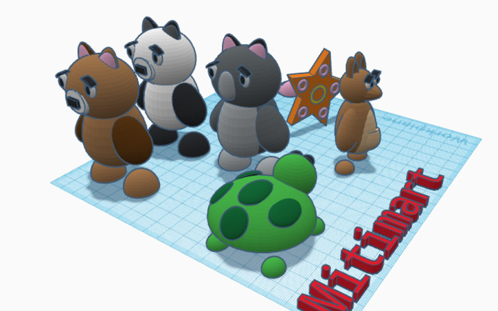 3D design ADOPT ME PETS ROBLOX - Tinkercad