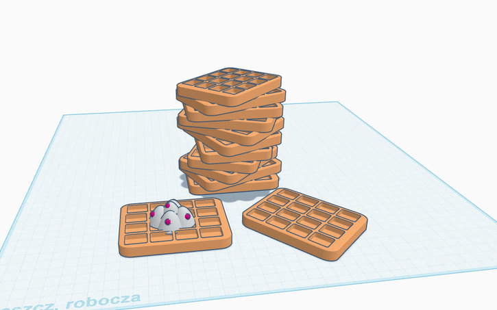 3D design waffle - Tinkercad