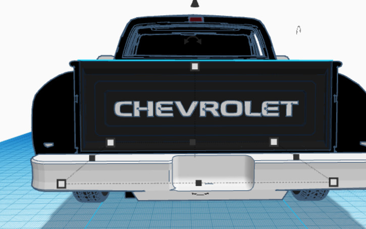 3D design 1981 chevy C10 Custom Deluxe stepside - Tinkercad
