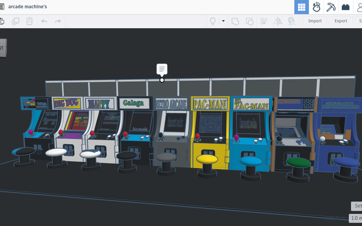 3D design arcade machine's - Tinkercad
