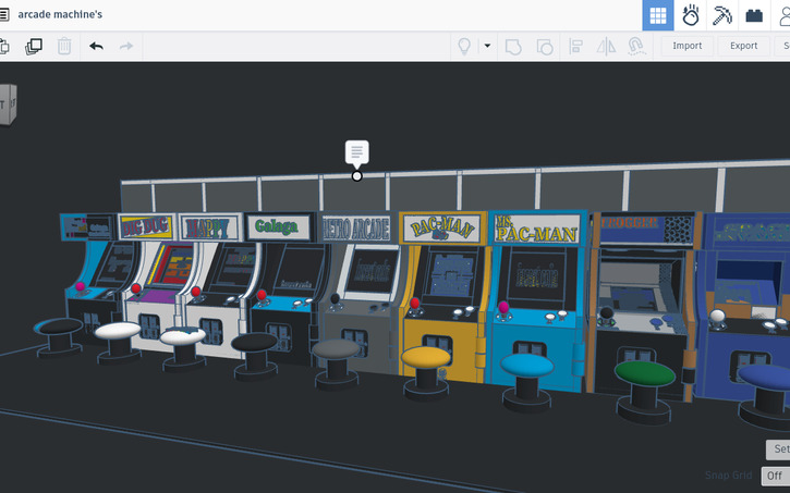 3D design arcade machine's - Tinkercad