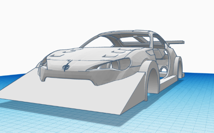 3D design Subaru BRZ custom bodykit - Tinkercad