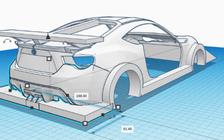 3D design Subaru BRZ custom bodykit - Tinkercad