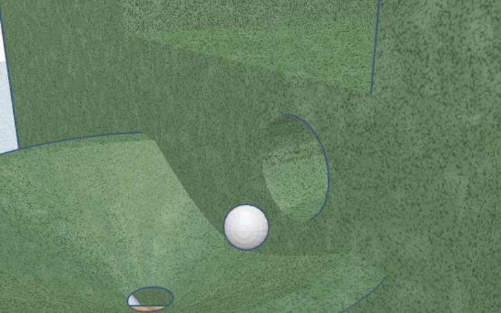 3D design Mini golf maze - Tinkercad