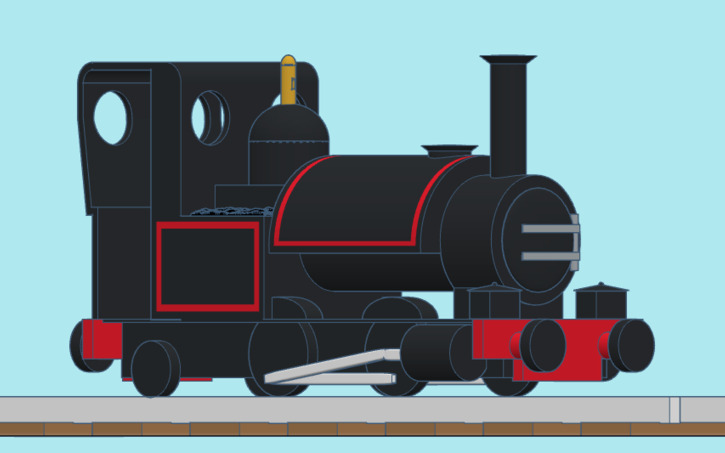 3D design Rusty's Ghost Engine (Steamer The Young Engine) - Tinkercad