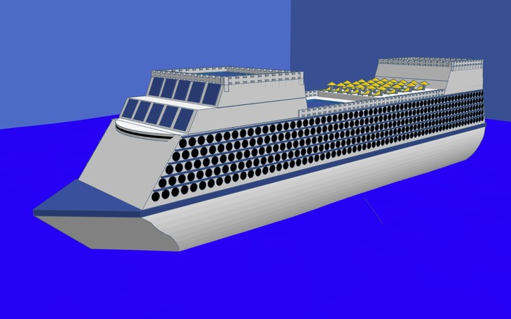 3D design Cruise Ship - Tinkercad