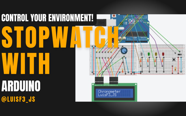 Circuit Design Stopwatch With Arduino Tinkercad