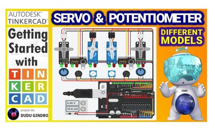 Circuit Design Different Models Servo Potentiometer Tinkercad