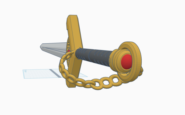 3D design Fantasy Sword - High Guarde - April 2025 - Tinkercad