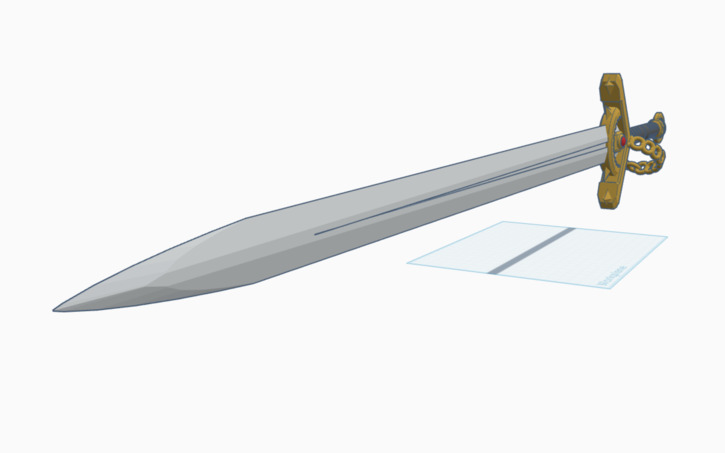 3D design Fantasy Sword - High Guarde - April 2025 - Tinkercad