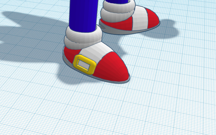 3D design Improved sonic shoes - Tinkercad