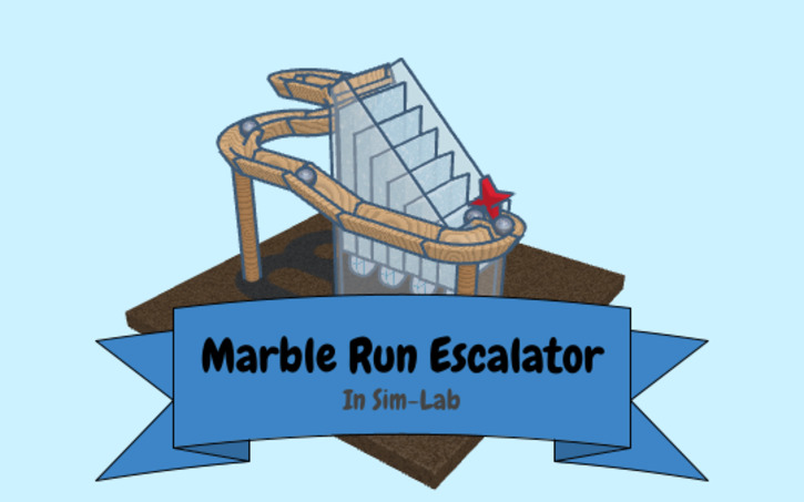 3D design Marble-Run with Marble-Escalator - Tinkercad