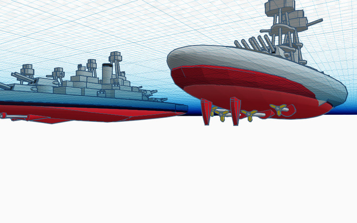 3D design Battleships - USS Arizona, USS Oklahoma, and USS Nevada ...