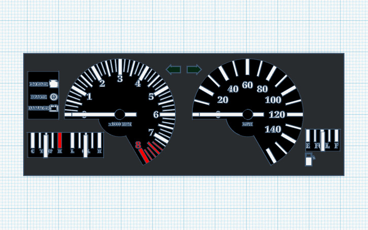 3D design Toyota AE86 Dashboard - Tinkercad