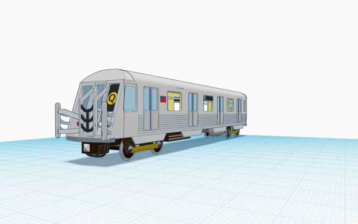 3D design NYCT R40 Subway car - Tinkercad