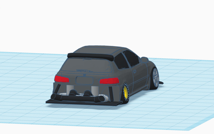 3D design Honda Civic HatchBack Custom - Tinkercad
