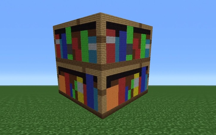 3D design Minecraft: Bookshelf Block (Images of print included) - Tinkercad