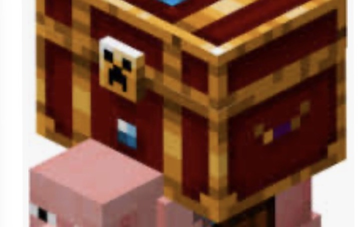 3D design Minecraft dungeons pig with chest - Tinkercad