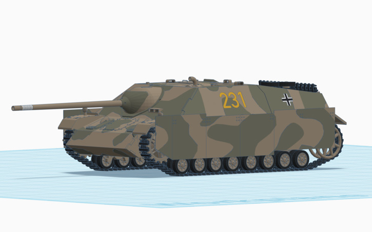 3D design panzer IV/70 - Tinkercad