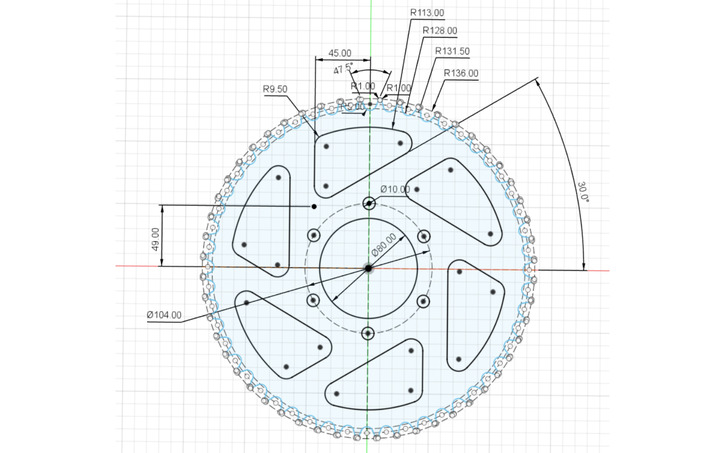 Chain Sprocket Cad Drawings