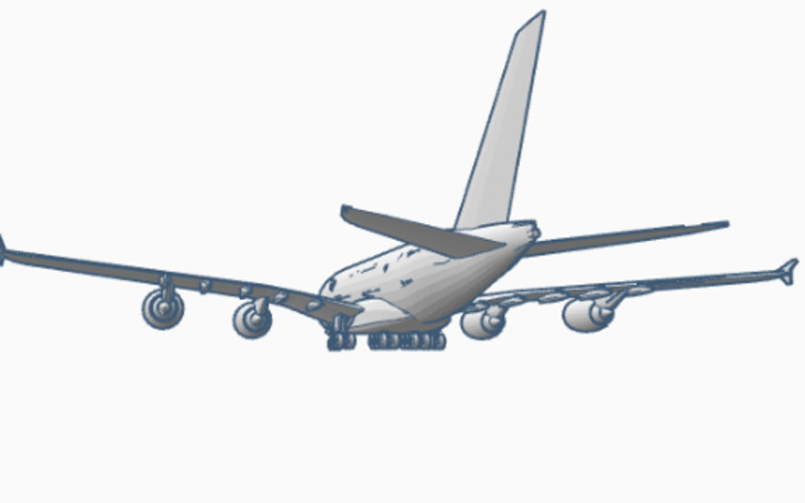 3D design Airbus A380-800 - Tinkercad