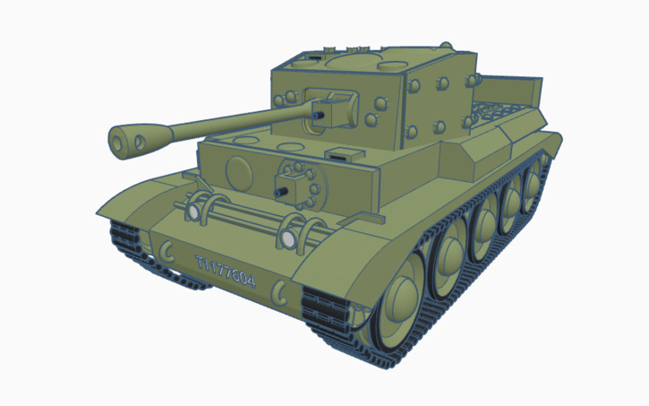 3D design Cromwell tank - Tinkercad