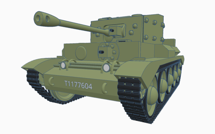 3D design Cromwell tank - Tinkercad
