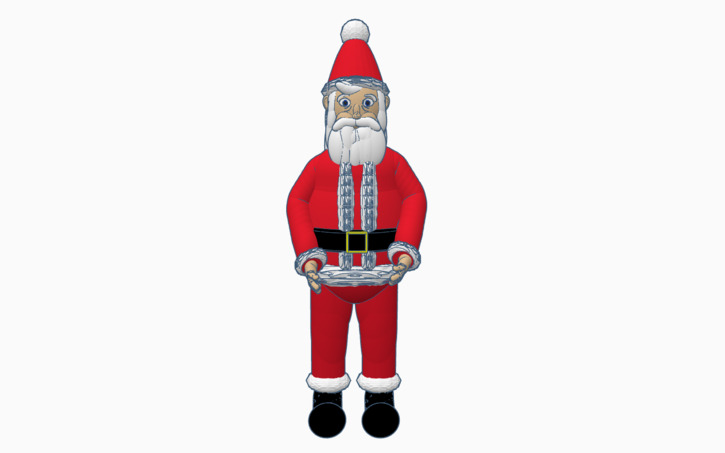 3D design Santa Claus - Tinkercad
