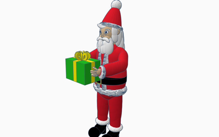 3D design Santa Claus - Tinkercad