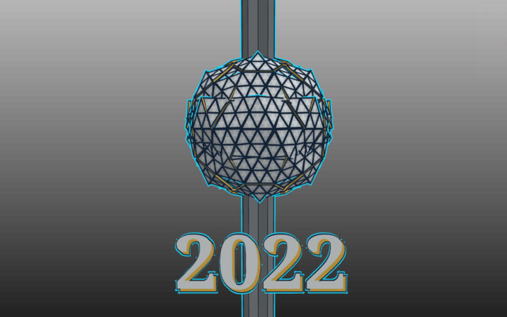 3D design New Years 2022 Ball - Tinkercad