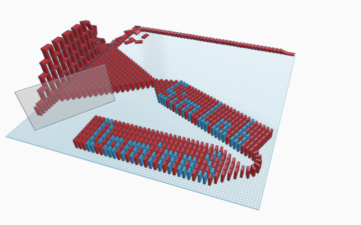 3D design Sim Lab Domino Setup - Tinkercad