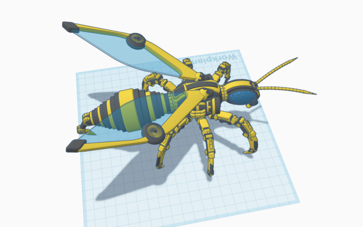3D design YJRW-X1A "Yellow Jacket" Robotic Wasp - Tinkercad