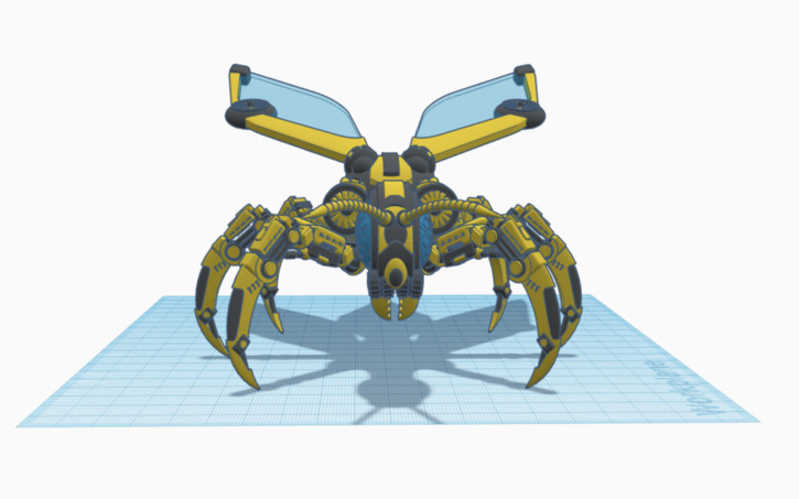 3D design YJRW-X1A "Yellow Jacket" Robotic Wasp - Tinkercad