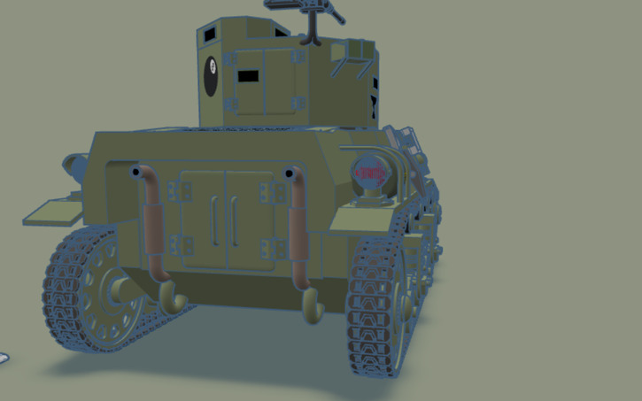 3D design M3A1 Hare II Light Tank - Tinkercad