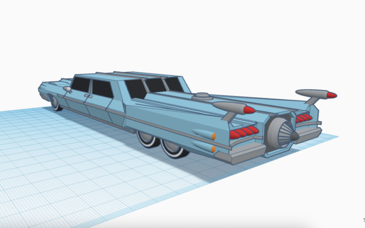 3D design Fallout styled car "2077 Corvega Atomic Rocket" - Tinkercad