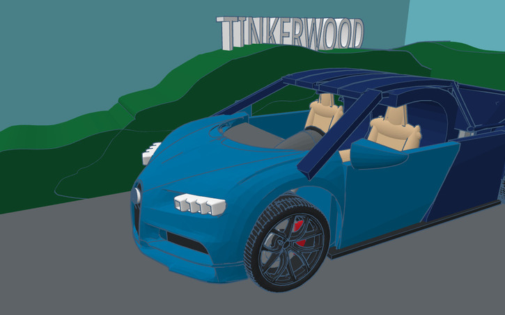 3D design Bugatti Chiron - Tinkercad