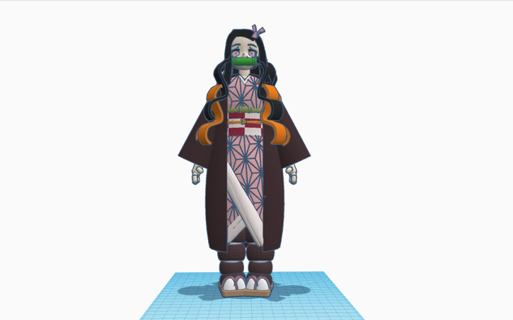 3D design Nezuko Kamado (remade) - Tinkercad