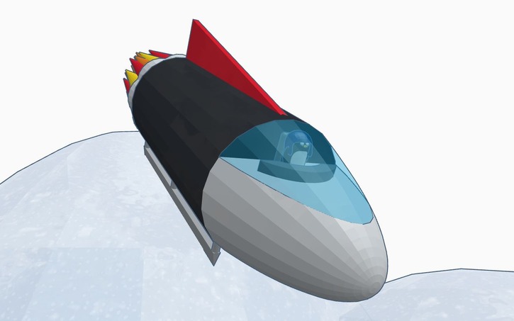 3D design Peter's Rocket powered sled - Tinkercad