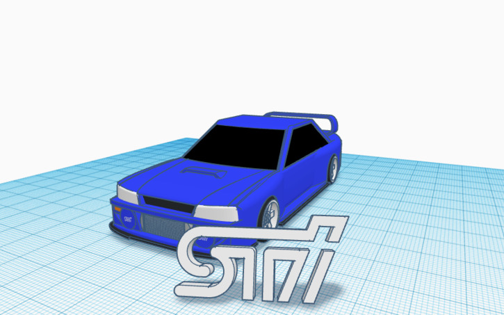 3D design Subaru Impreza WRX STI 22B - Tinkercad