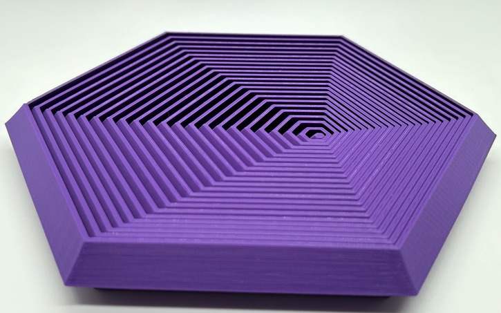 Codeblock design Print in place Mesmerizing Hex Fidget Toy - Tinkercad