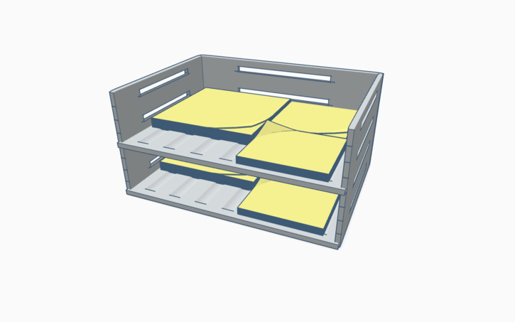 3D design Paper storage - Tinkercad