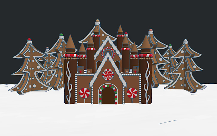 3D design Gingerbread Castle - Tinkercad
