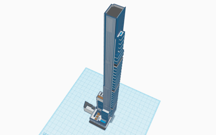 3D design Central Park Tower - Tinkercad