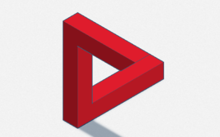 3D design Impossible Triangle - Tinkercad