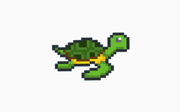 3D design Pixel Sea Turtle - Tinkercad