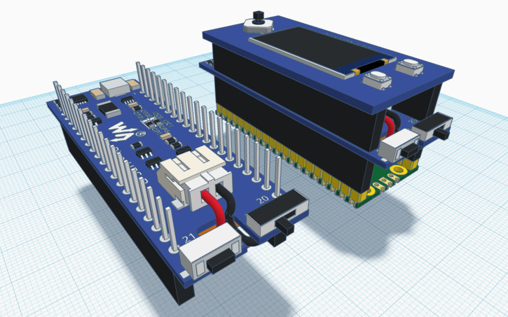 3D design UPS Module for Raspberry Pi Pico - Tinkercad